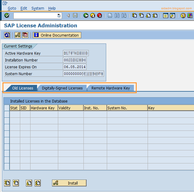 sidadm: Установка лицензии старого образца в новые SAP системы