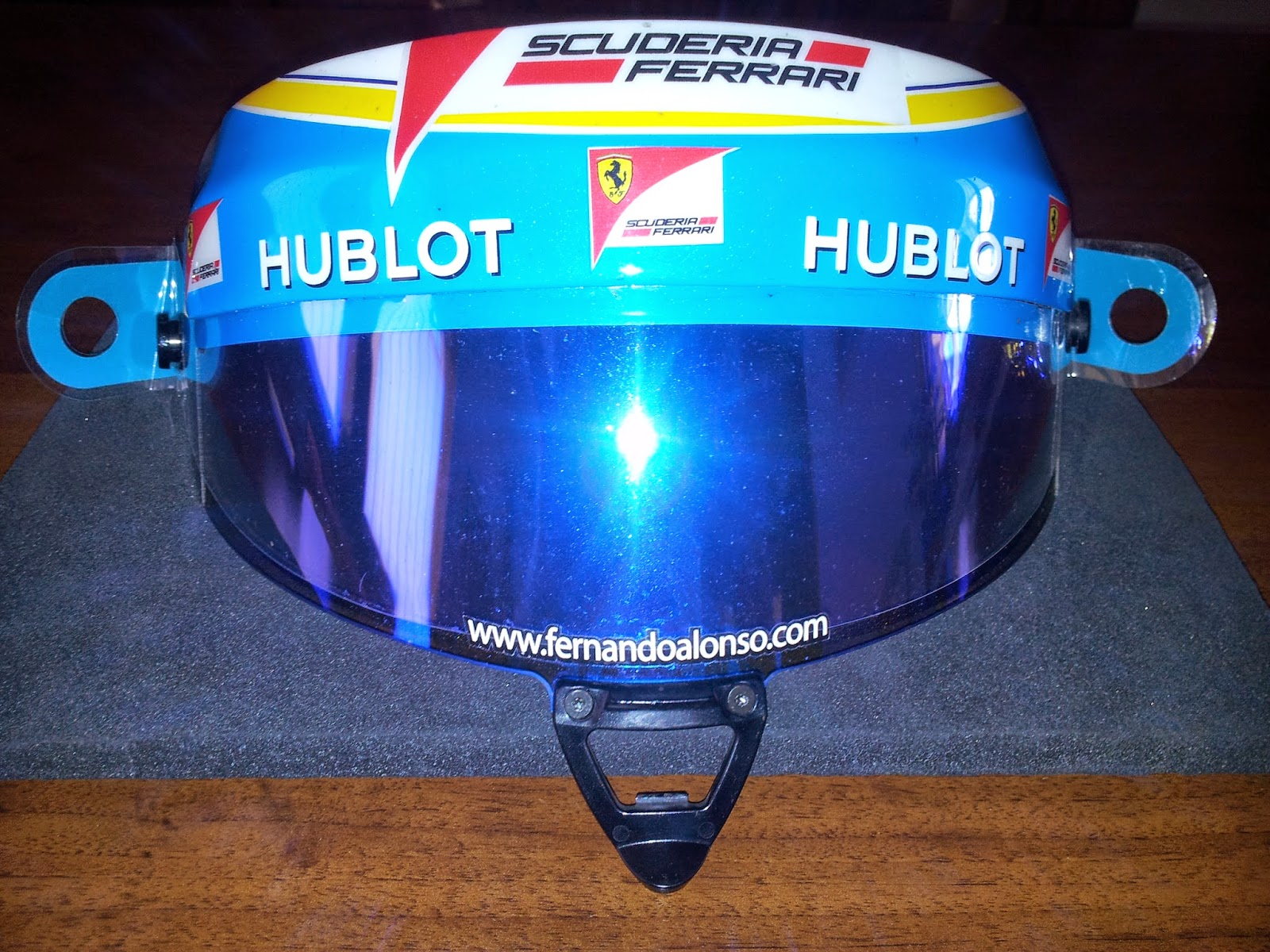 Formula 1 Memoribilia: Fernando Alonso 2013 Visor BLUE TINTED with ...
