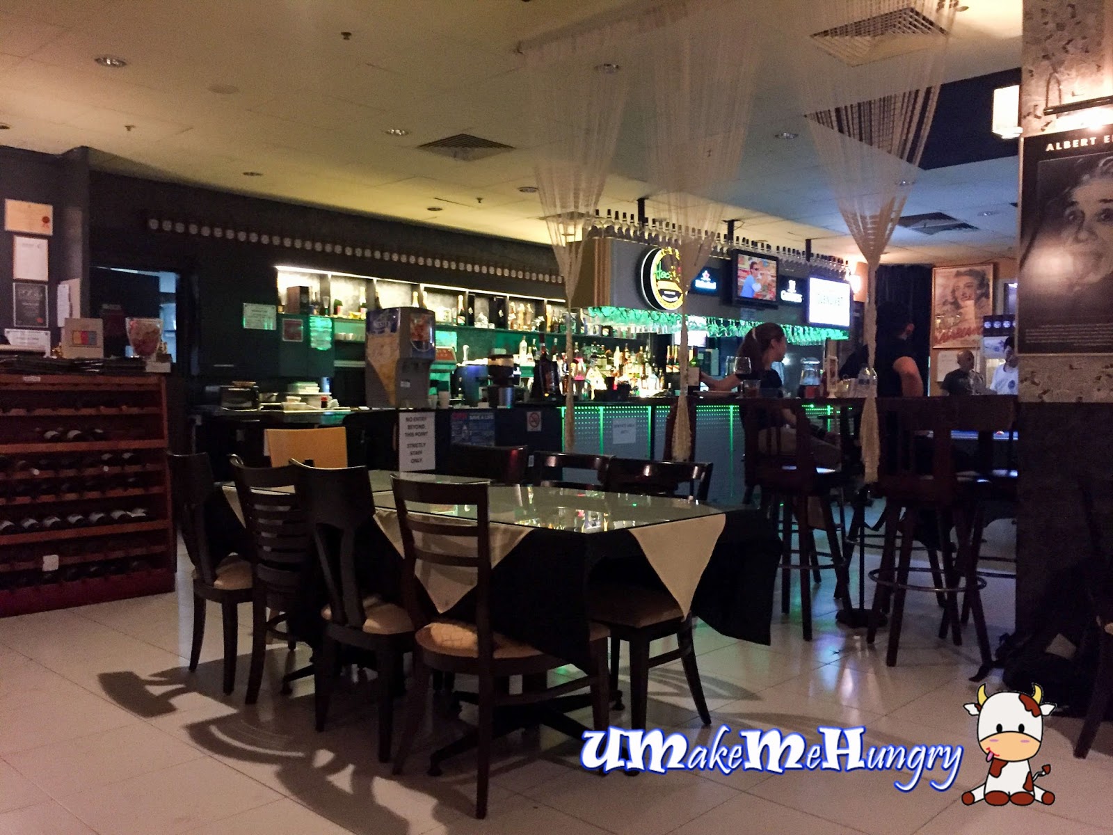 Ambiance was relatively there under the warm lighting and walls was ...