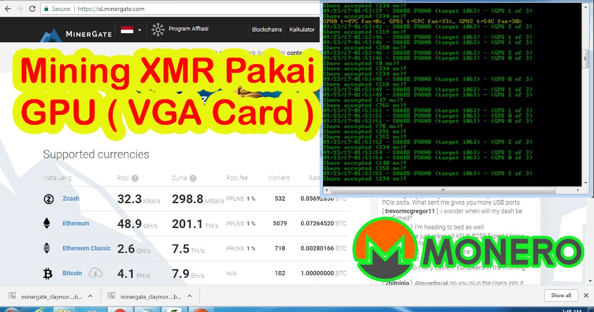 Mining XMR di Minergate (Console) - Mining Bitcoin Indonesia