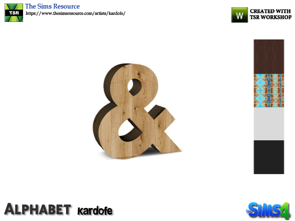 kardofe Creaciones Sims: ALPHABET