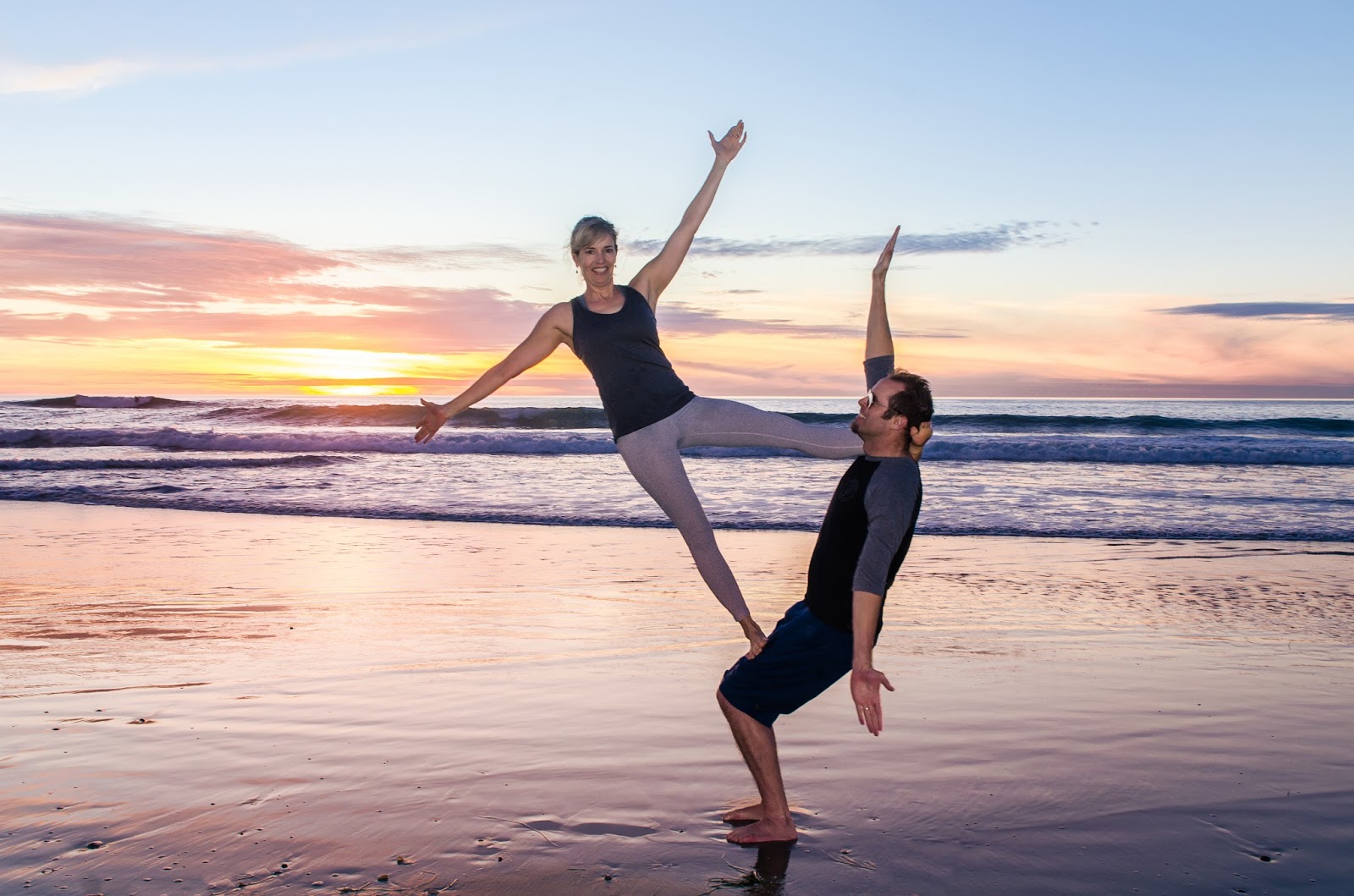 Sensory Overload: AcroYoga - Sunset at Seaside Beach