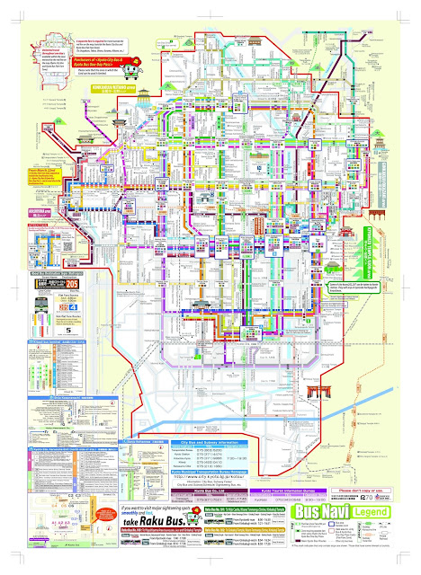 แผนที่รถบัสเกียวโต - Kyoto City Bus Map