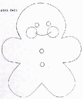 Moldes fofos de gingerbread - Feltro e moldes para artesanato