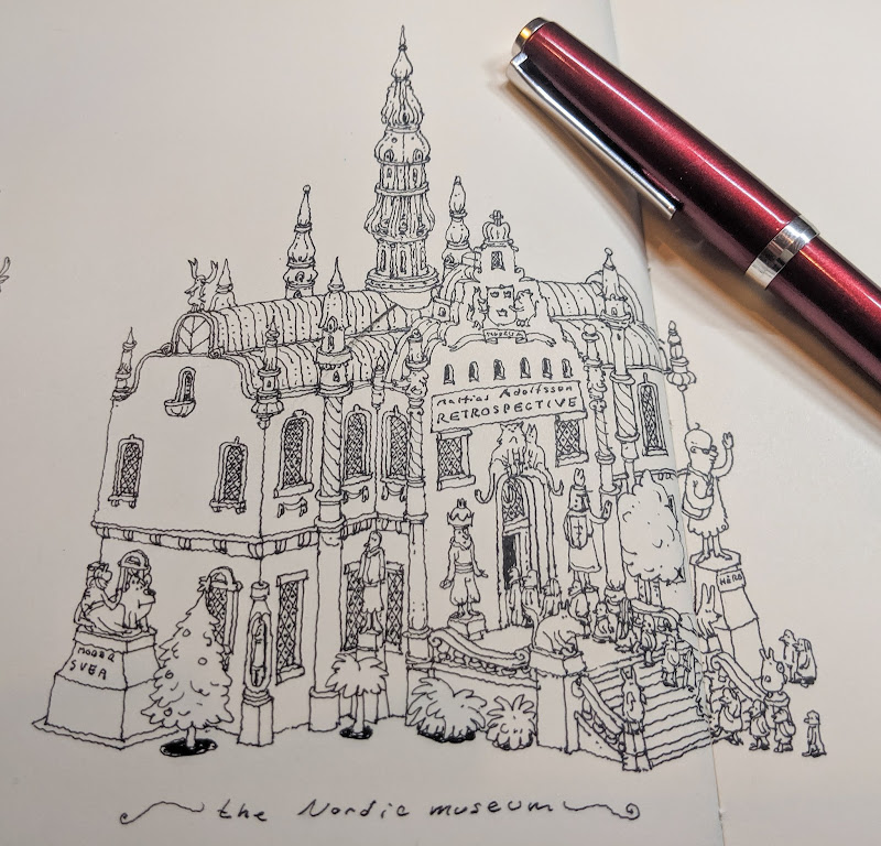 Mattias Inks: Drawing Stockholms most iconic buildings from memory
