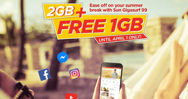 Sun's GIGA99 promo now has 3GB data for a limited time!