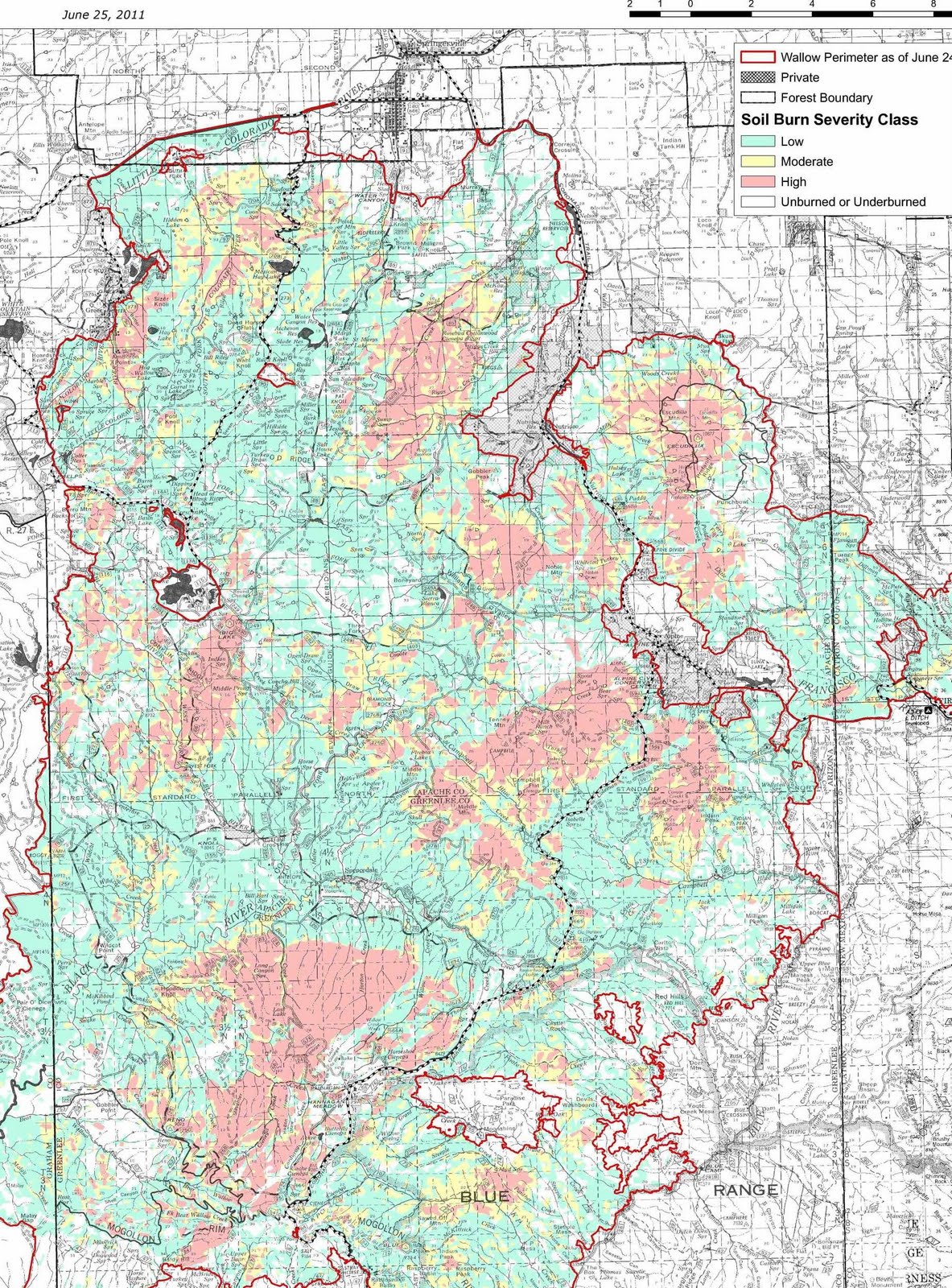Jay Scott Outdoors: Wallow Fire Burn Severity Map