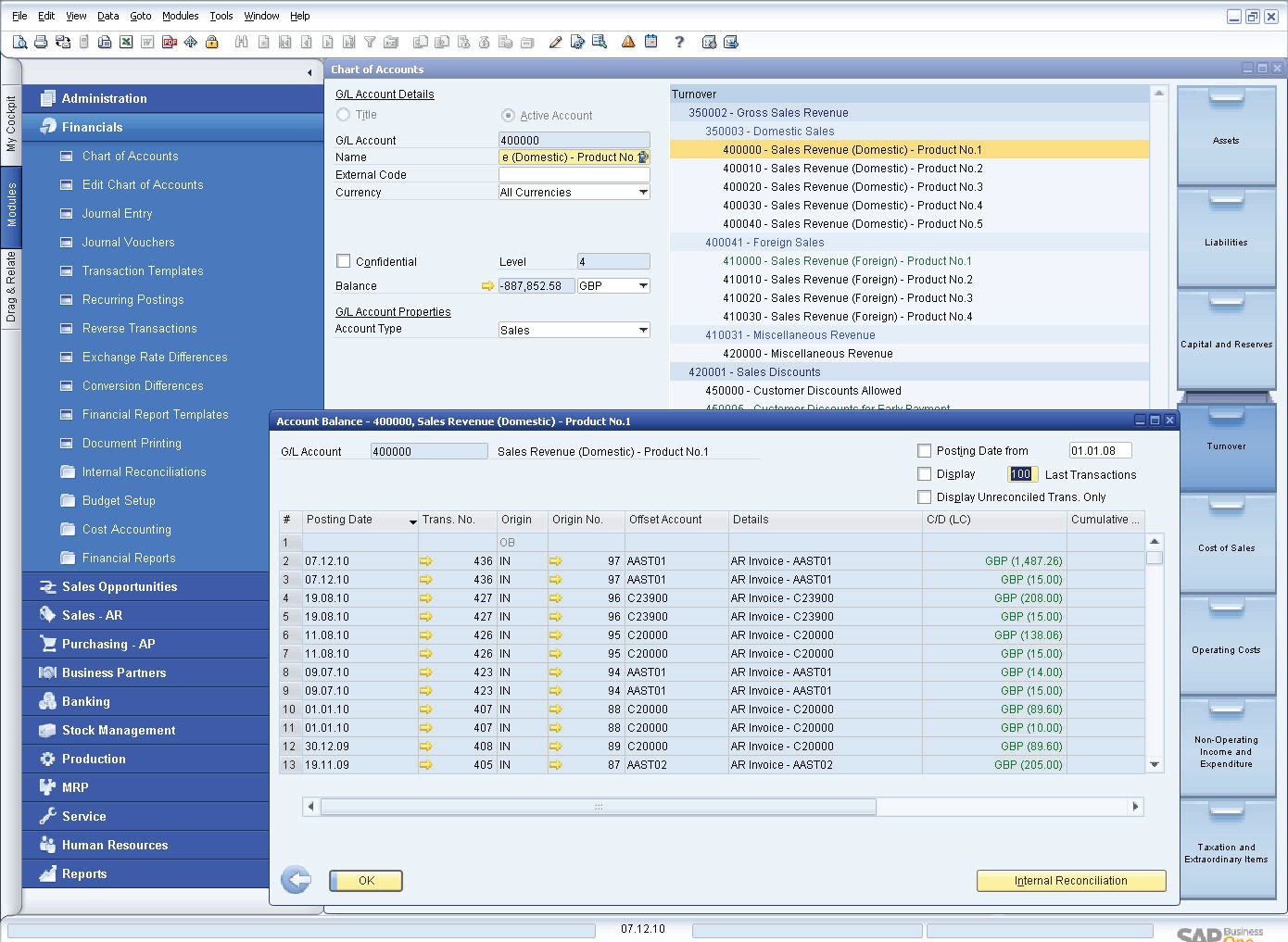 SAP Business One: Accounting