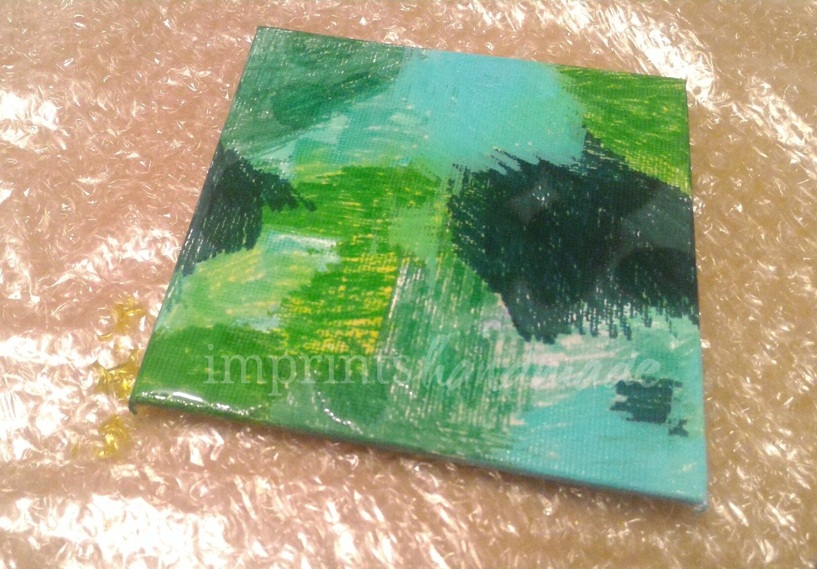 imprints handmade: Marker pens art piece fridge magnet DIY