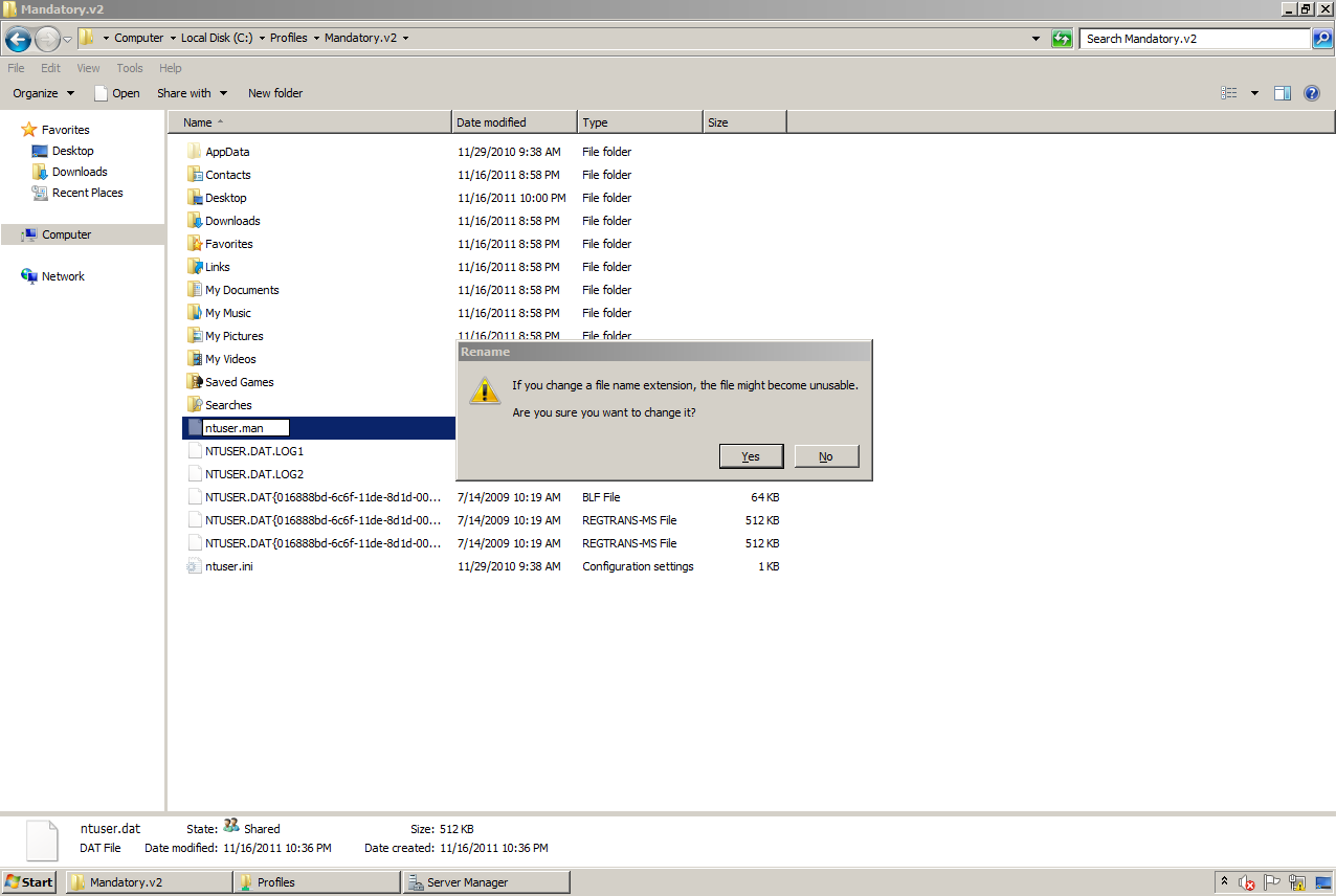 AD Shot Gyan: Configuring Mandatory Profiles for Windows 7