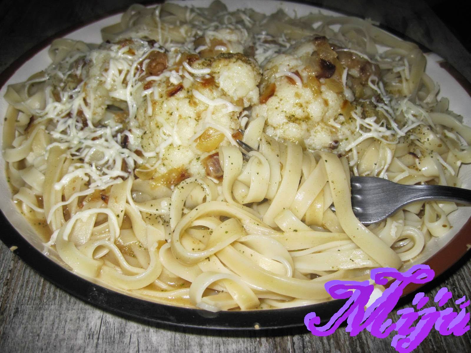 EL BOCADO DE LA HUERTA: PASTA CON COLIFLOR Y VELOUTE