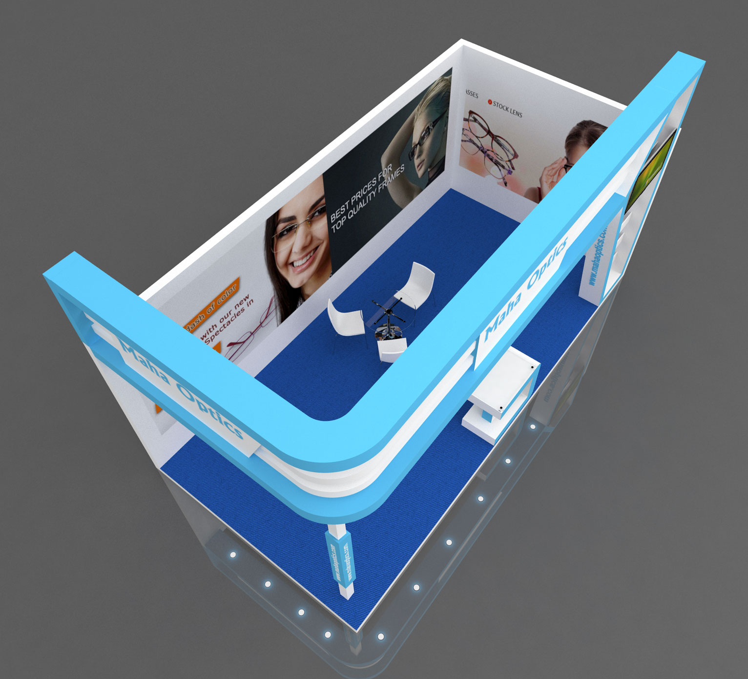 Saravanan Designs: 6m x 3m_ Maha Optical Stall Designs