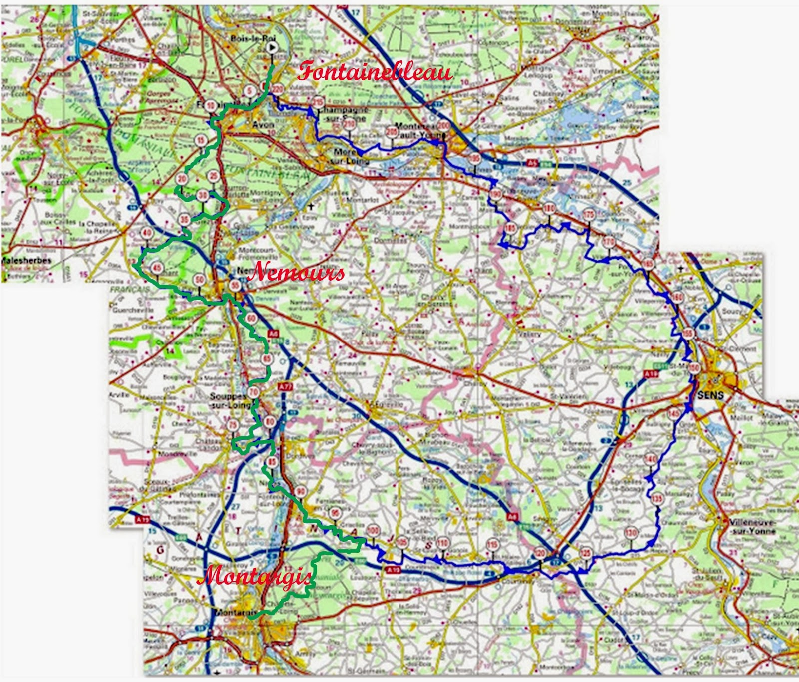 rando sac au dos - par Bleausard 77: Boucle empruntant les GR 13-132 ...