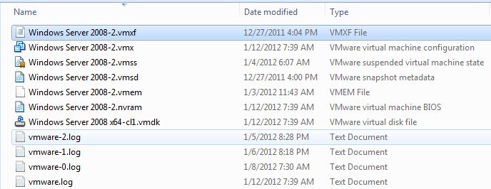 Technical Tips and Solutions 4 All: VMware Virtual Machine Files