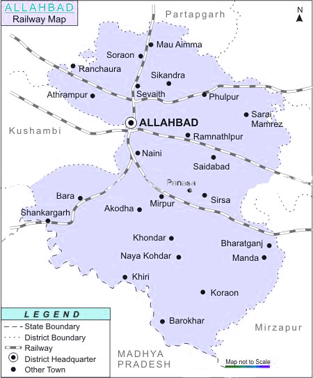 Rail-Map-india: Allahabad-railway-map