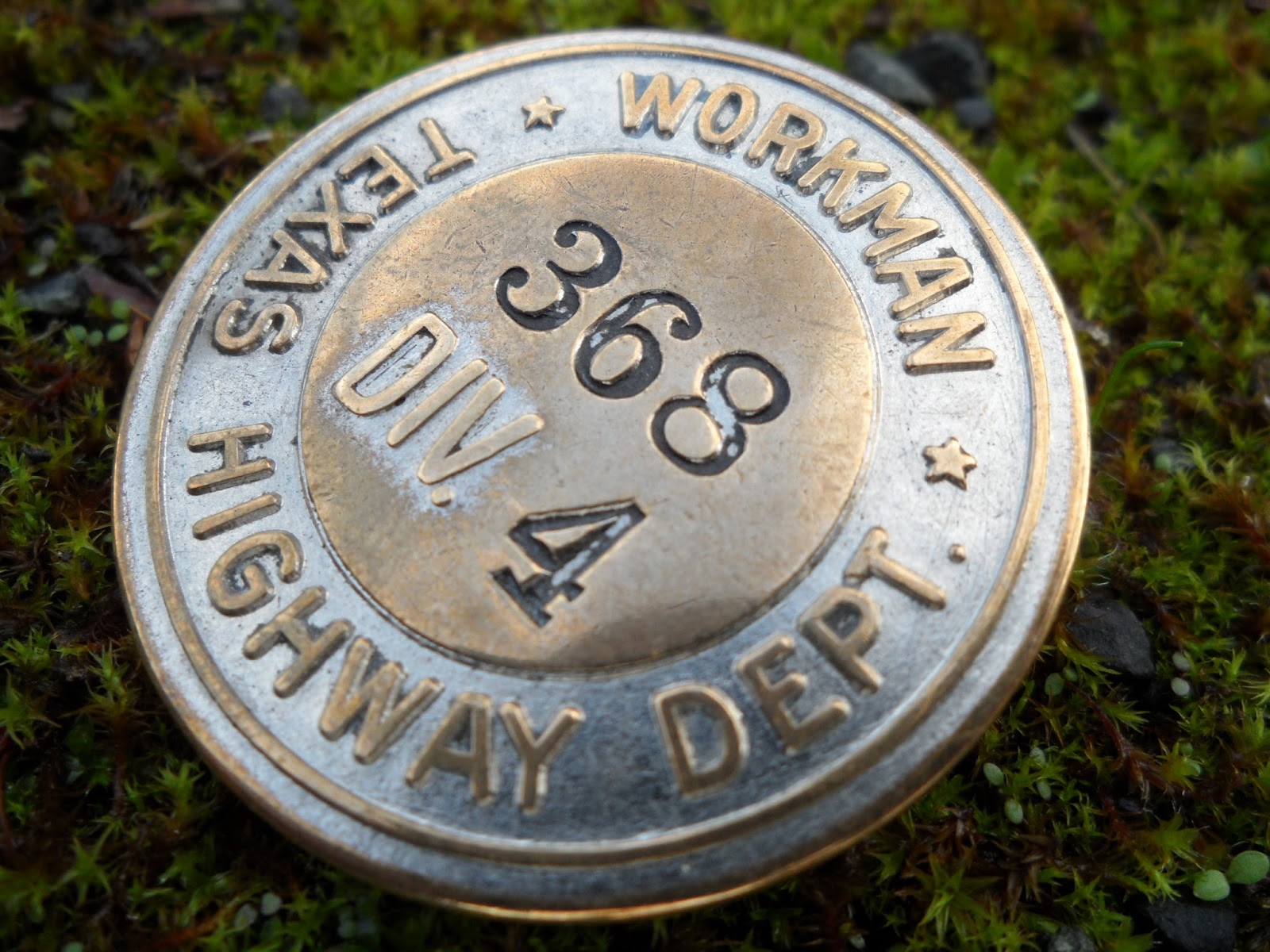 Four Bees: Texas Highway Department Workman Badge, Division 4, circa ...