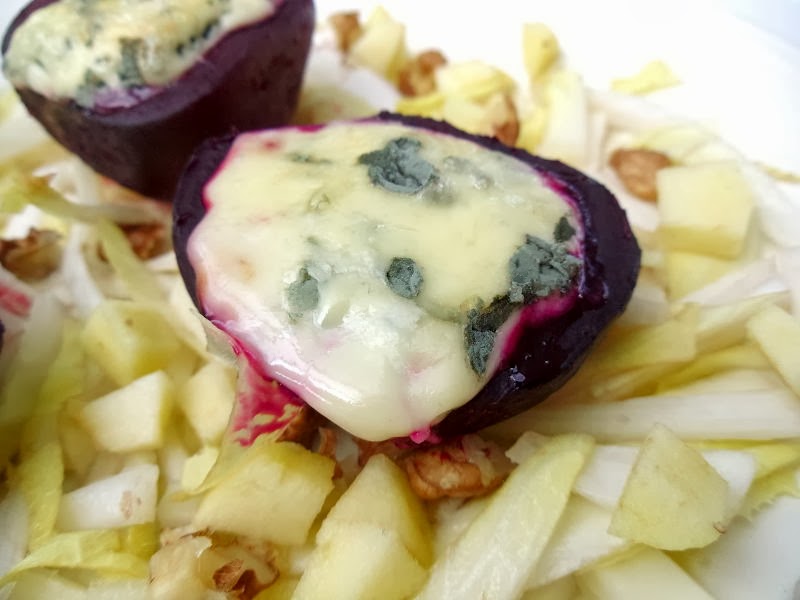 Gourmande ou passionnée...: Betteraves gratinées au bleu d'Auvergne