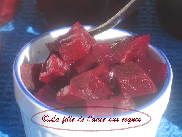 La fille de l'anse aux coques: BETTERAVES MARINÉES SUCRÉES