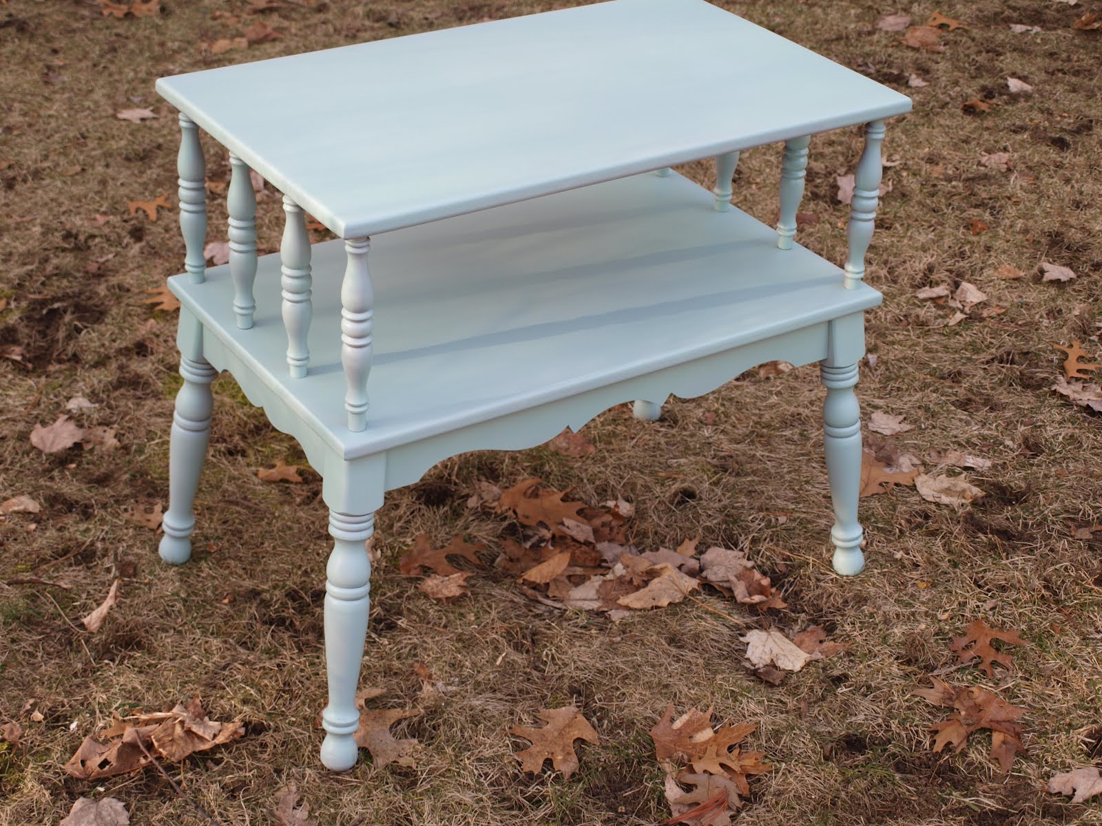 Vintage Redefined: A Light Blue Side Table named Abigail