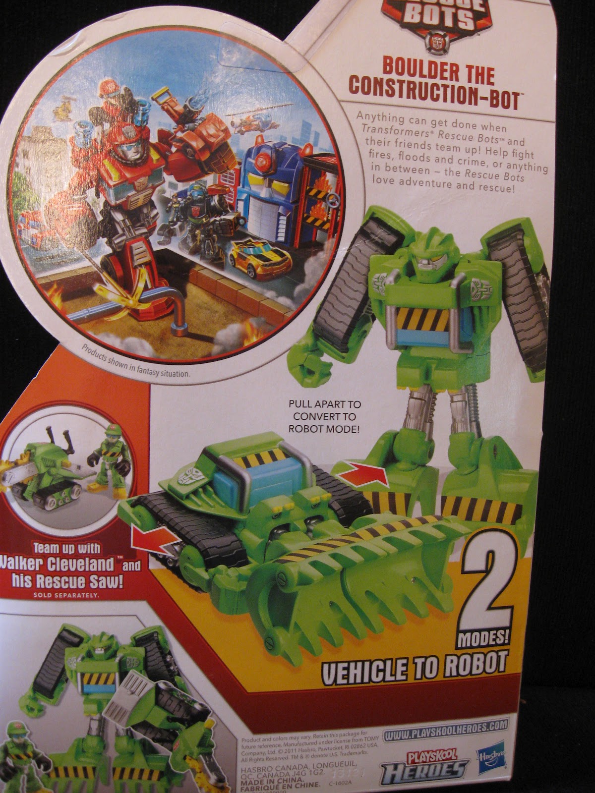 The Toyseum: BOULDER the Construction-Bot - Transformers Rescue Bots