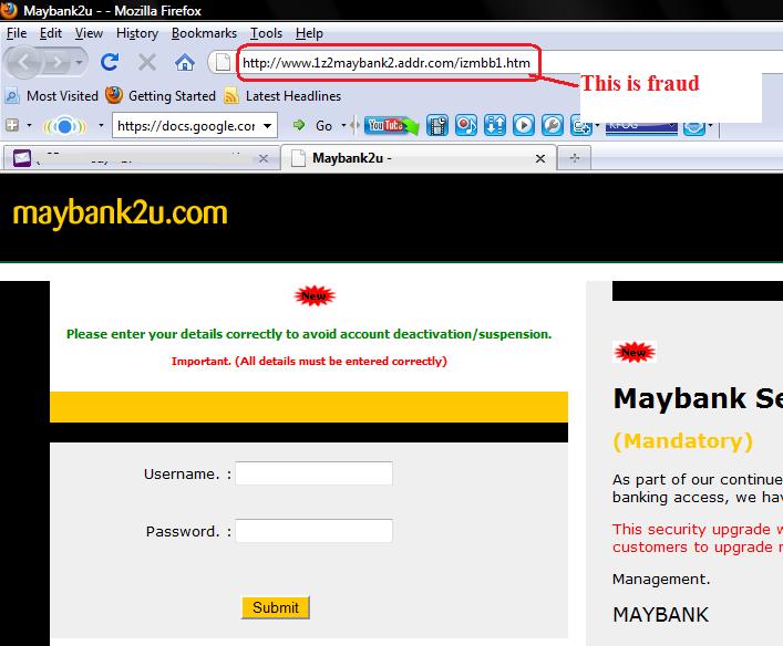 Maybank Phishing Site Aug 2011