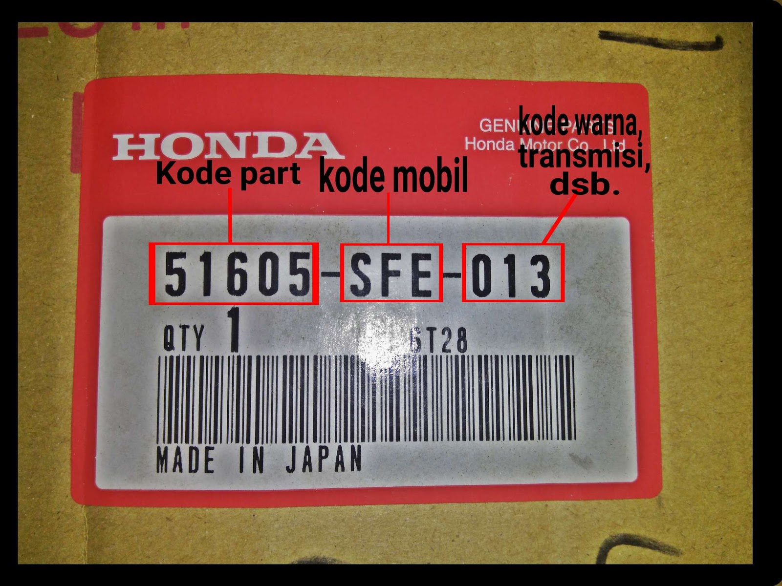 jangan tertipu, tips memilih spare part mobil honda dari kode mobil