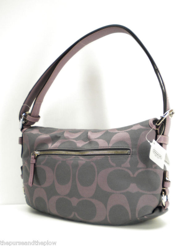 BegCanteq: Item # 1306: COACH HANDBAG HEATHER LILAC SIGNATURE FLAP ...