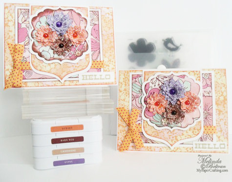 CraftyMelinda.com: Two Hello Cards Using DCWV Floral Fair