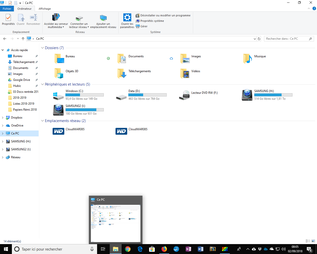 Stockage numérique, à faire...