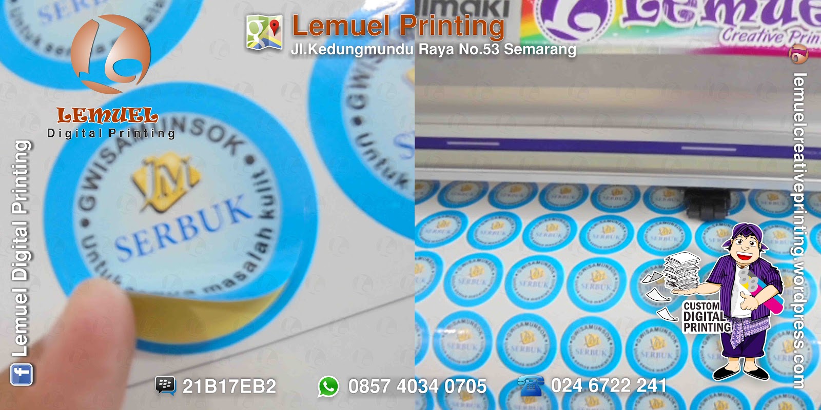 Custom Print Label Sticker Chromo / Kertas Meteran Berkualitas By ...