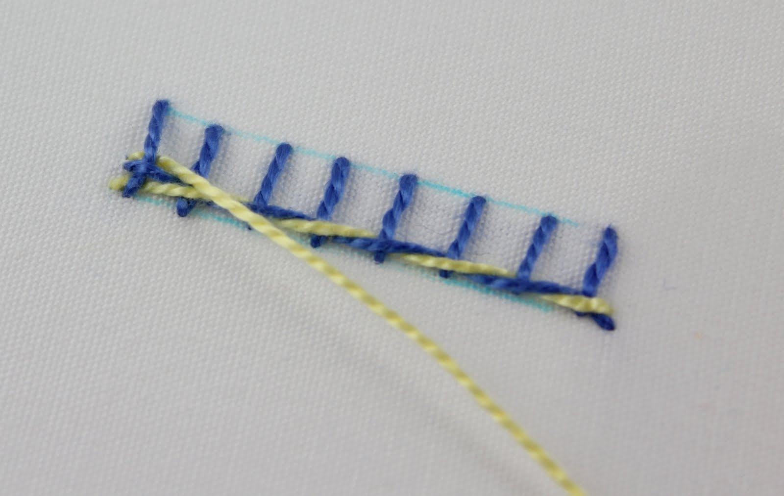 big B: 100 Stitches - Striped Woven Band Stitch