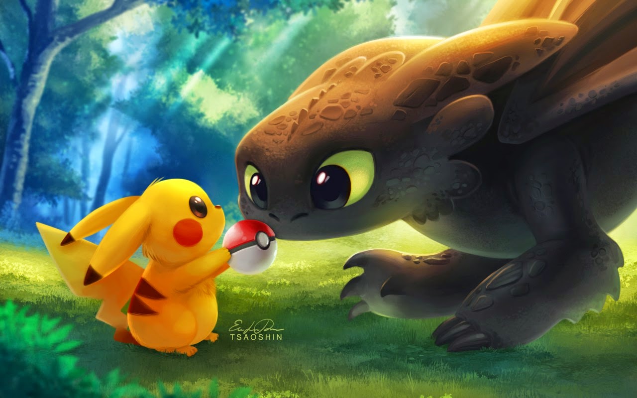 Ponto Final!: Pikachu meets Toothless