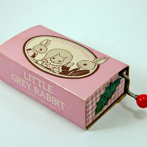 Decor Anique: 1938 Vintage Little Grey Rabbit Wind up Music Box