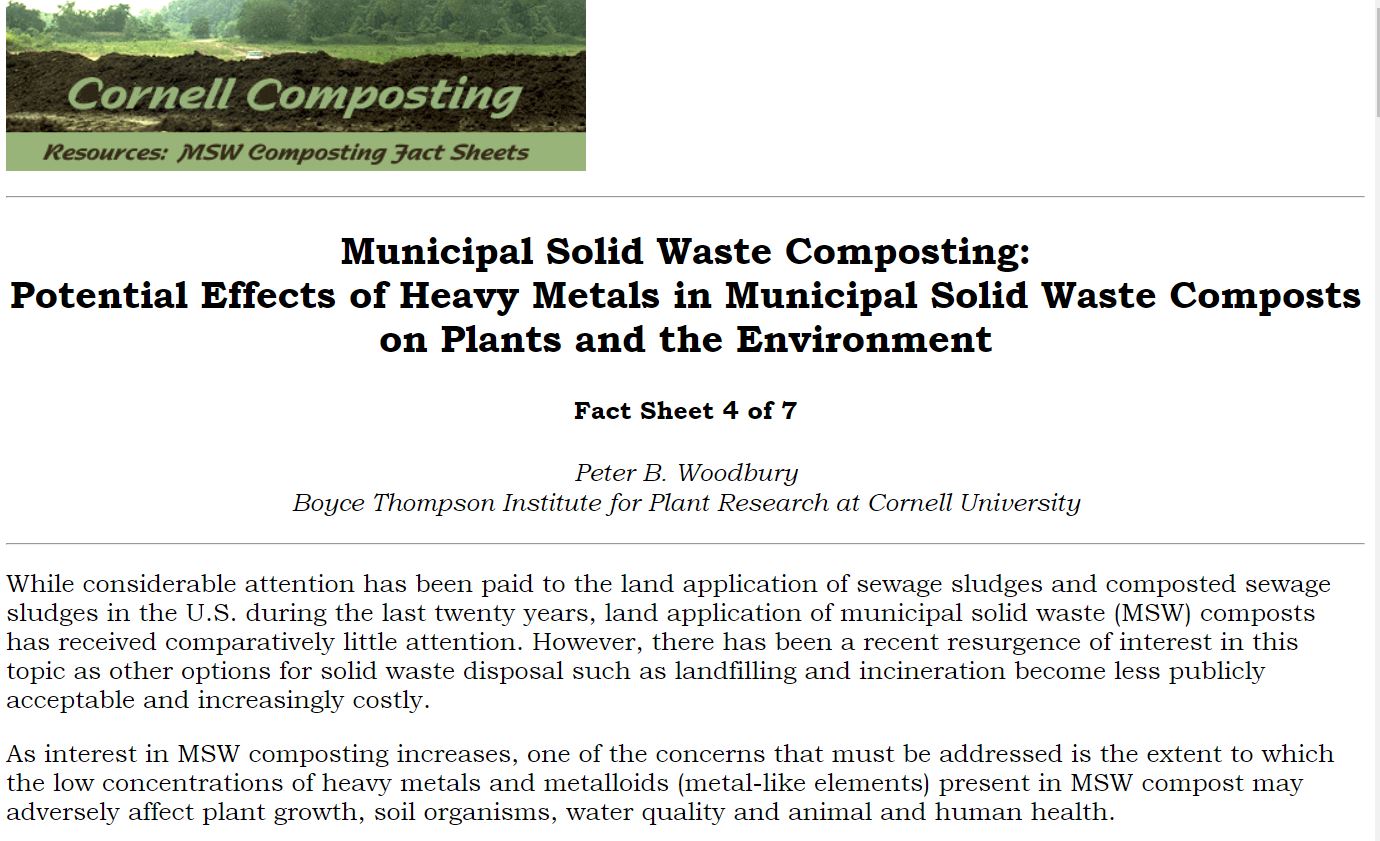 Viragrow: Heavy Metal Concerns in Compost Made from Municipal Solid Waste