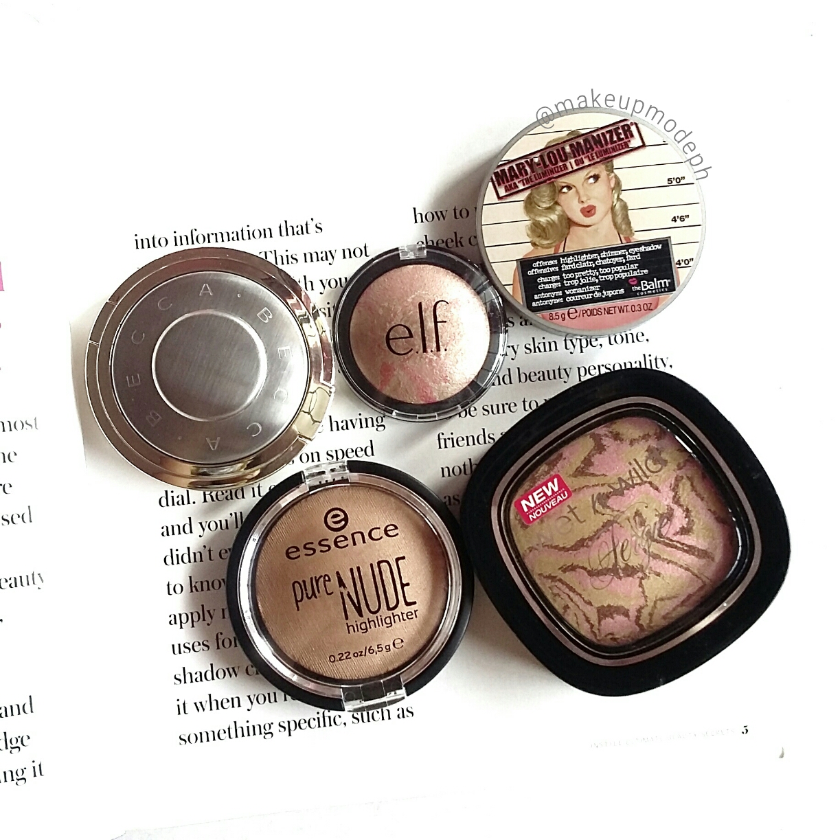 Makeupmodeph: Highlighter Collection (Top highlighter picks)