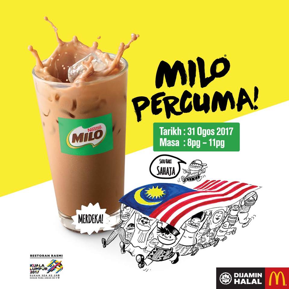 8月31日全马免费Milo大派送！