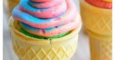 UNICORN POOP CUPCAKE CONES - RECIPES