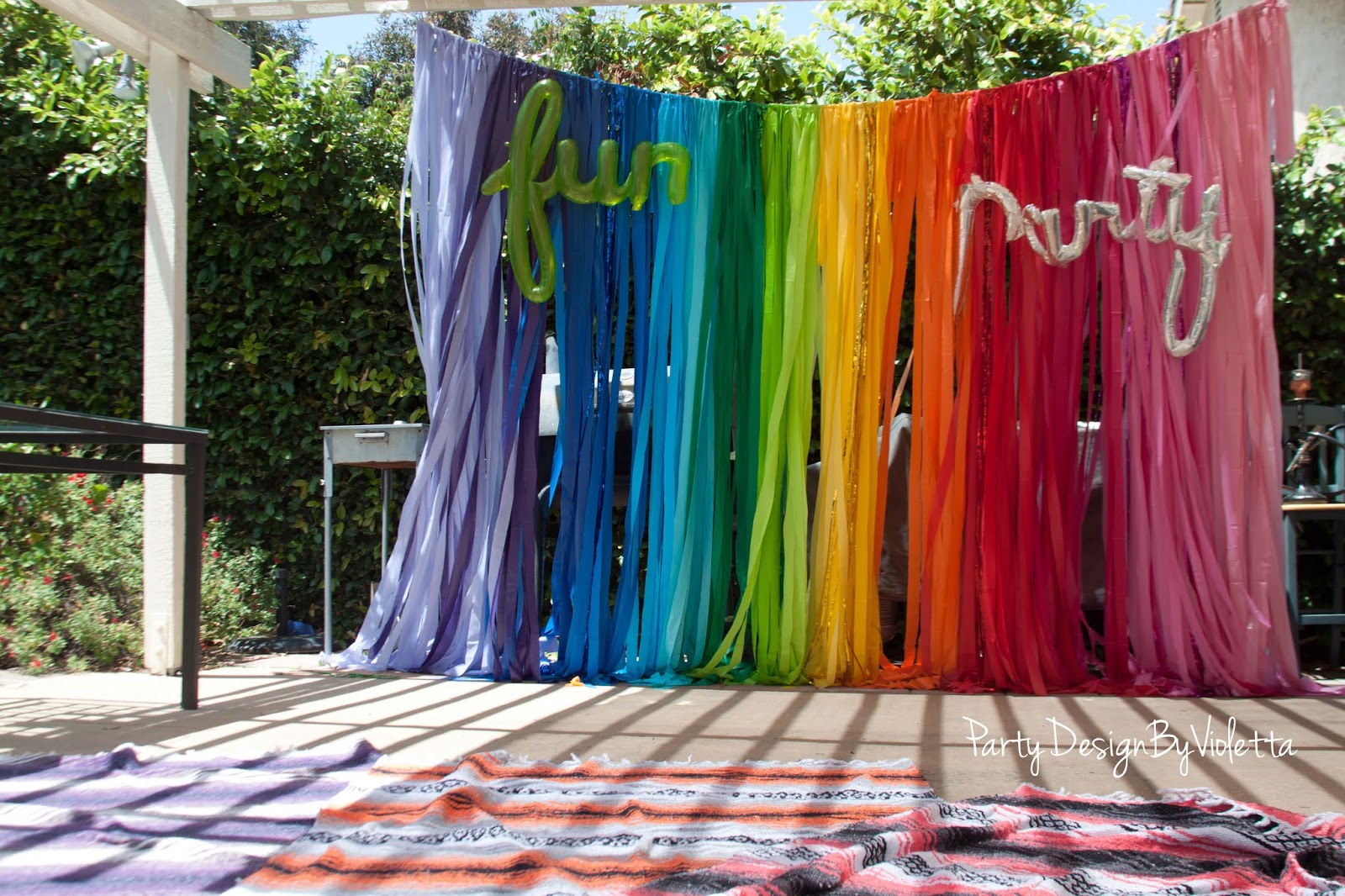 Rainbow theme party for Leona turning 6! Somewhere over the rainbow ...