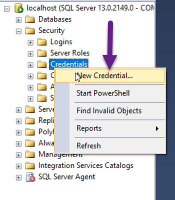 Cuentas proxy para SQL Agent