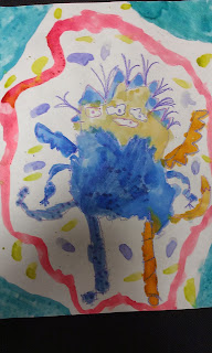 ARTsome! Elementary Art: 4th Grade- Organic Shape Monsters!