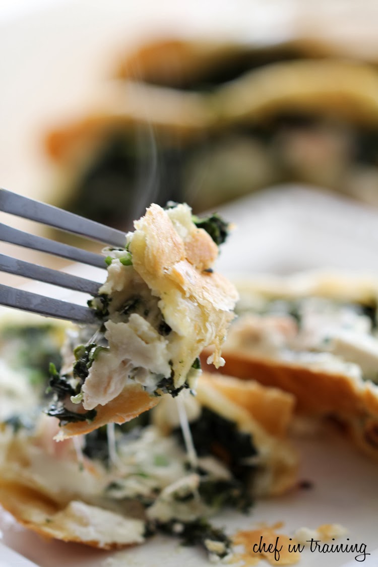 Greek Spinach Feta Chicken Pockets recipe