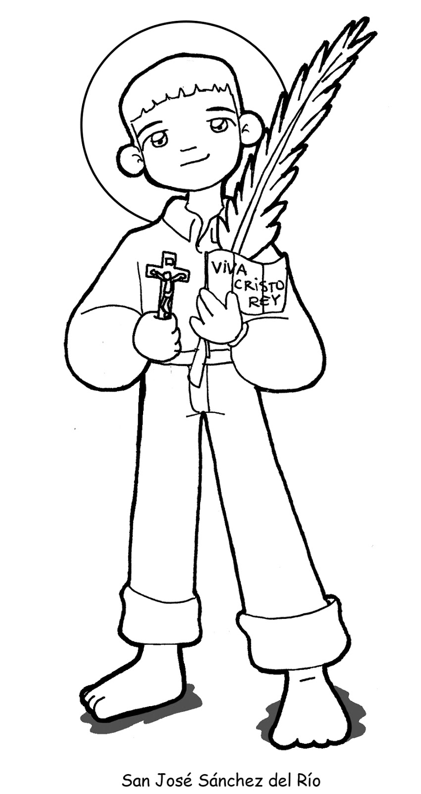 ® Santoral Católico ®: IMAGEN PARA COLOREAR DE SAN JOSÉ SÁNCHEZ DEL RÍO