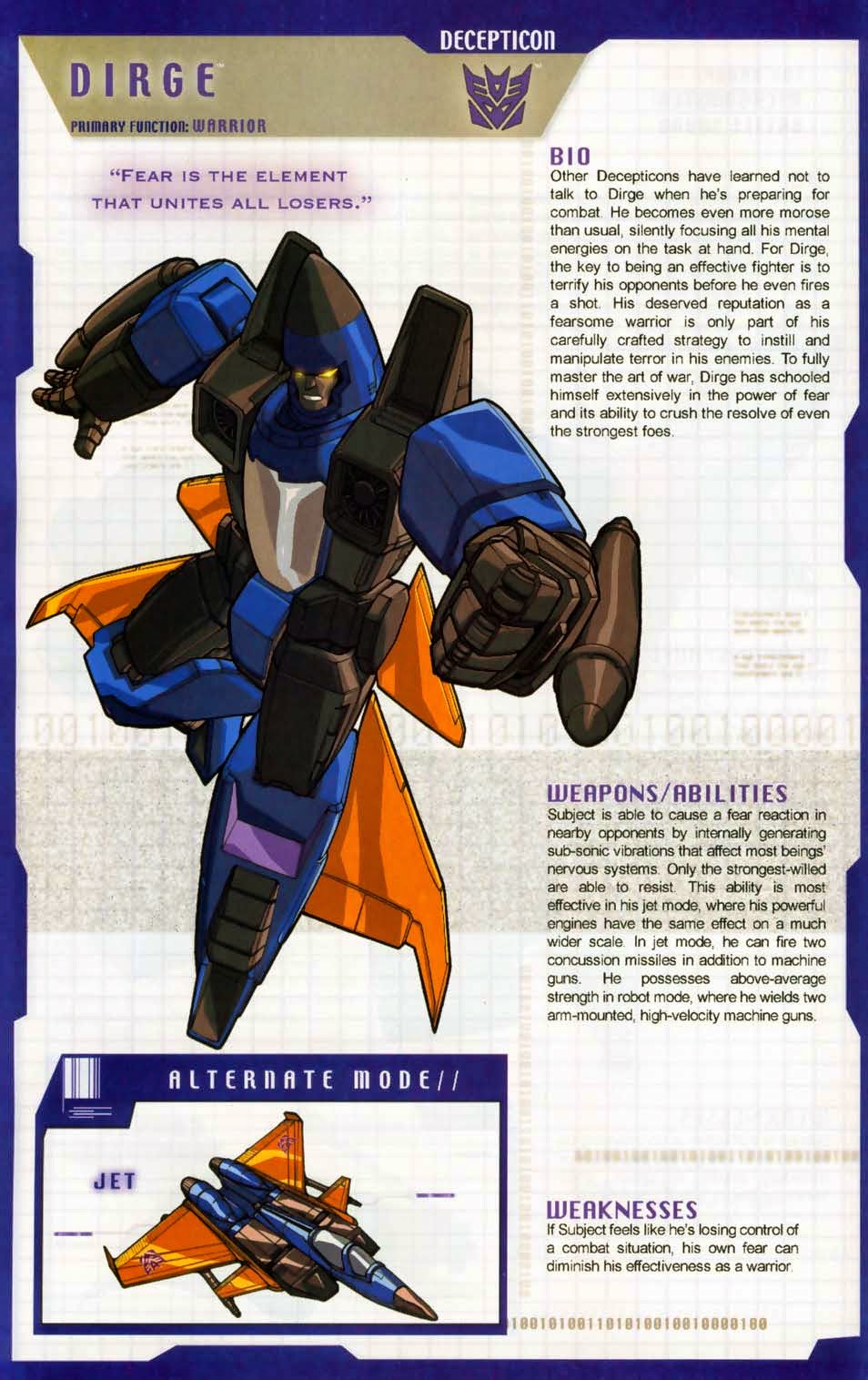Transformer of the Day: Dirge