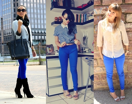 Diário de Moda: Para se Inspirar: Calça Azul Bic