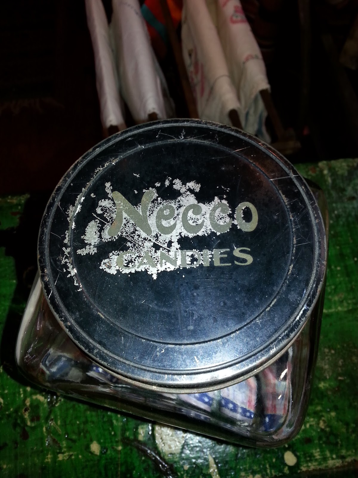 Log Cabin Antiques & Gifts: Country store Necco candies jar