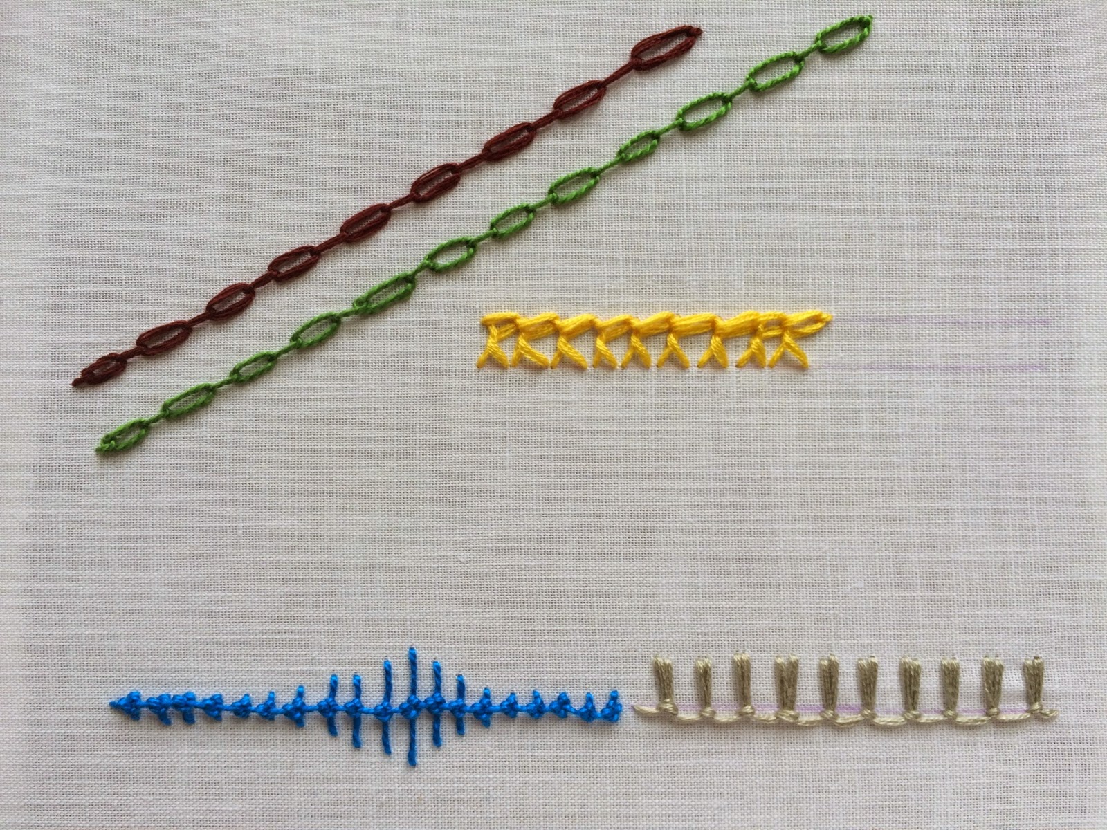 MooshieStitch: Take a Stitch Tuesday #55 - Up & Down Buttonhole Stitch