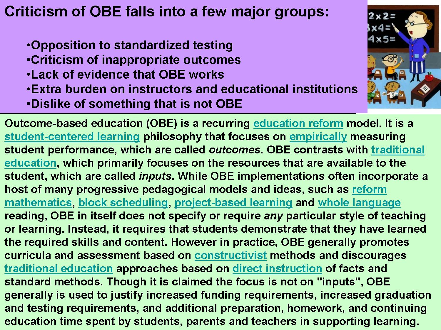 Dr Mat: OBE=Outcomes Based Education still under discussion. BUT How ...