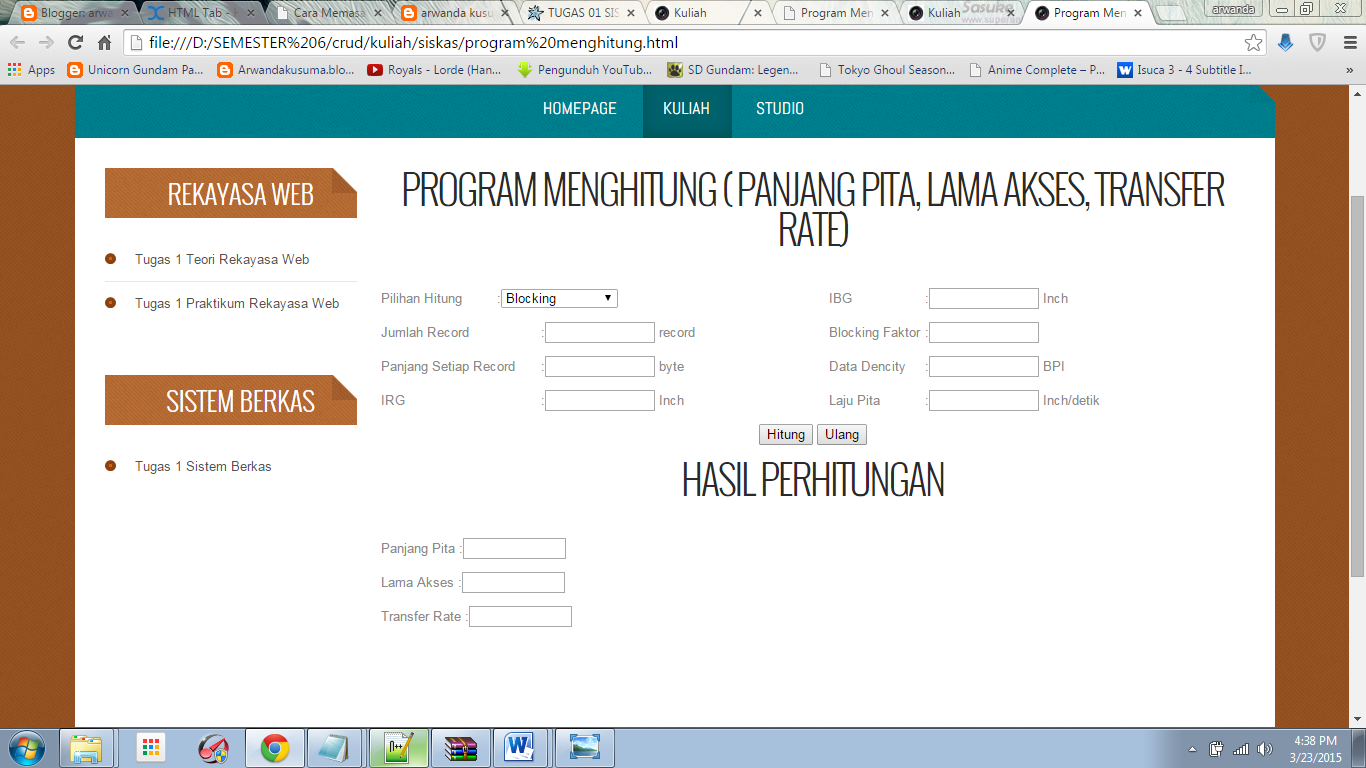 arwanda kusuma: Tugas 1 Sistem Berkas