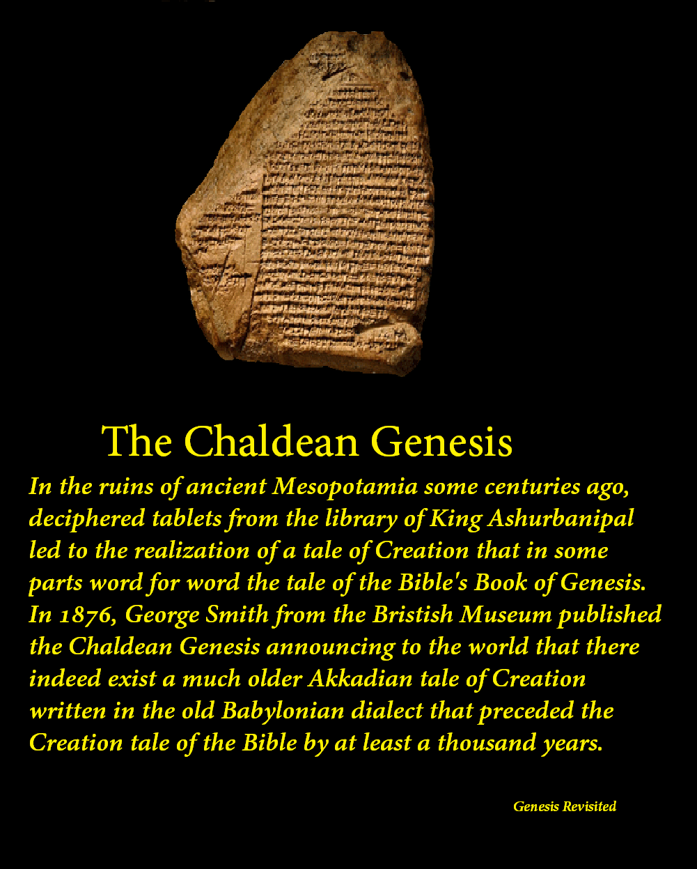 Reflections: The Chaldean Genesis - Source Story for the Book of Genesis