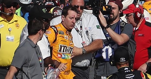 MAX SPORTS: NASCAR: KYLE BUSCH WAS LEFT BRUISED IN BLOOD AFTER POST ...